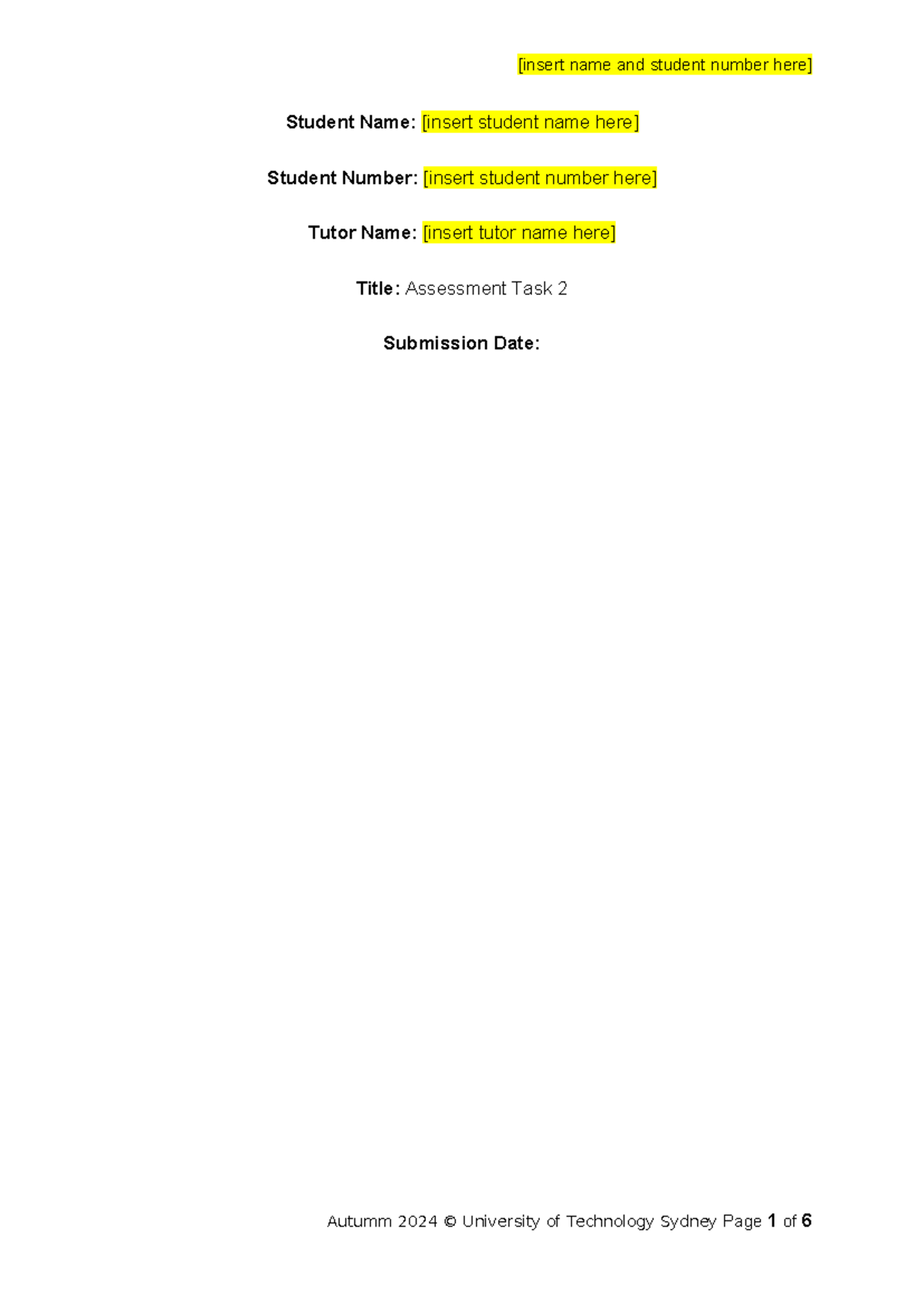 21227 I&E Assignment 2 Template A24 - Student Name: [insert student ...