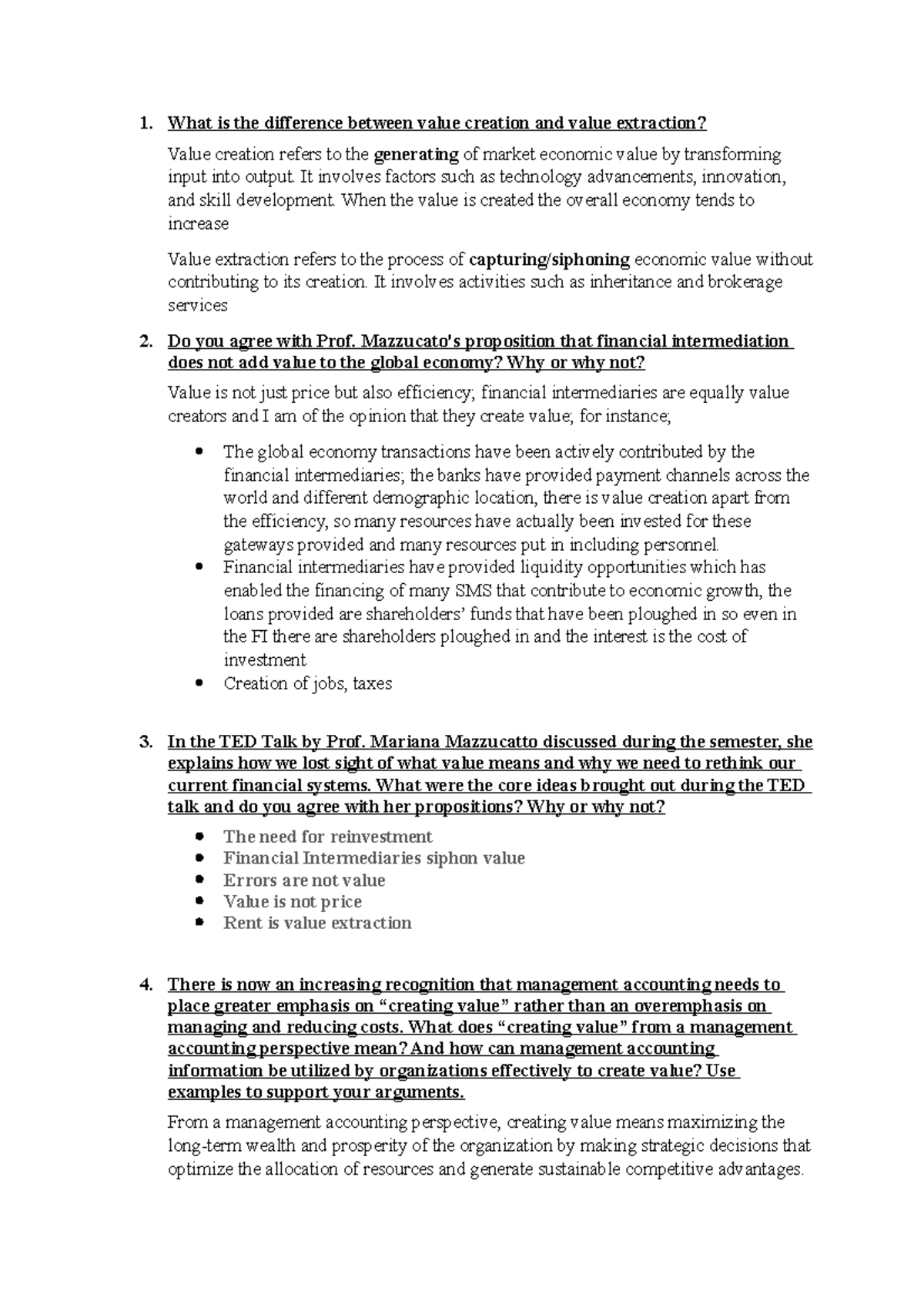 Value Creation 3 - What is the difference between value creation and value extraction? Value ...