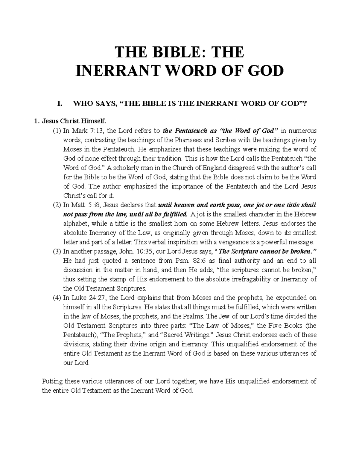 Is the Bible the Inerrant Word of God (g2) - THE BIBLE: THE INERRANT ...