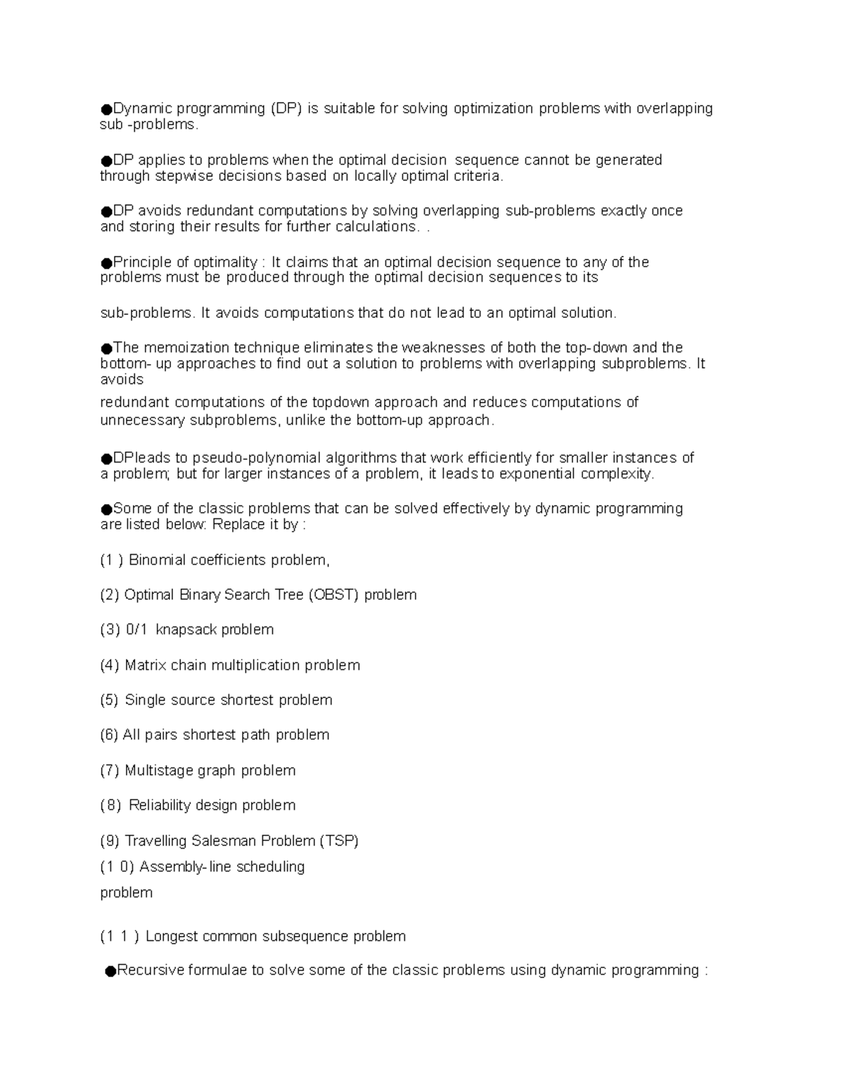 4th summery 1-WPS Office - Dynamic programming (DP) is suitable for ...