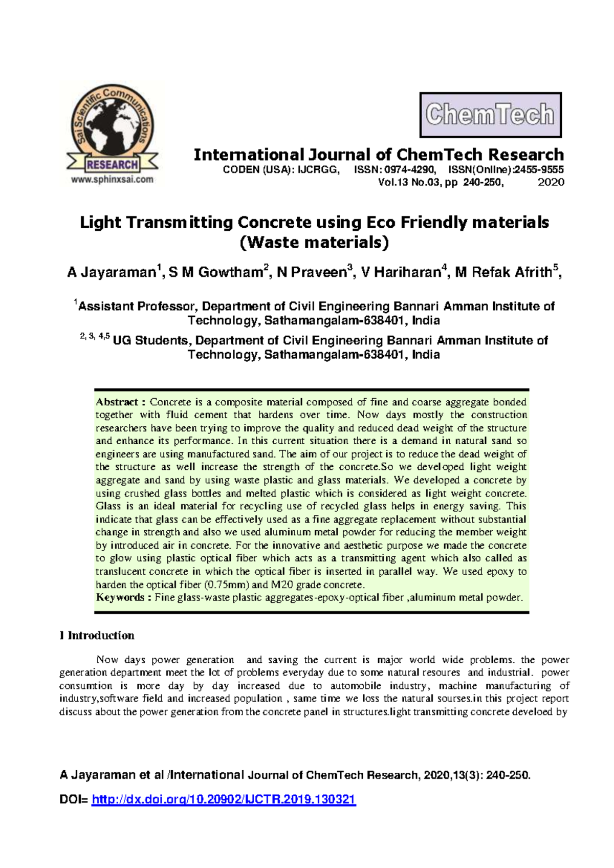 (240-250)V13N3CT - N/A - Light Transmitting Concrete using Eco Friendly ...