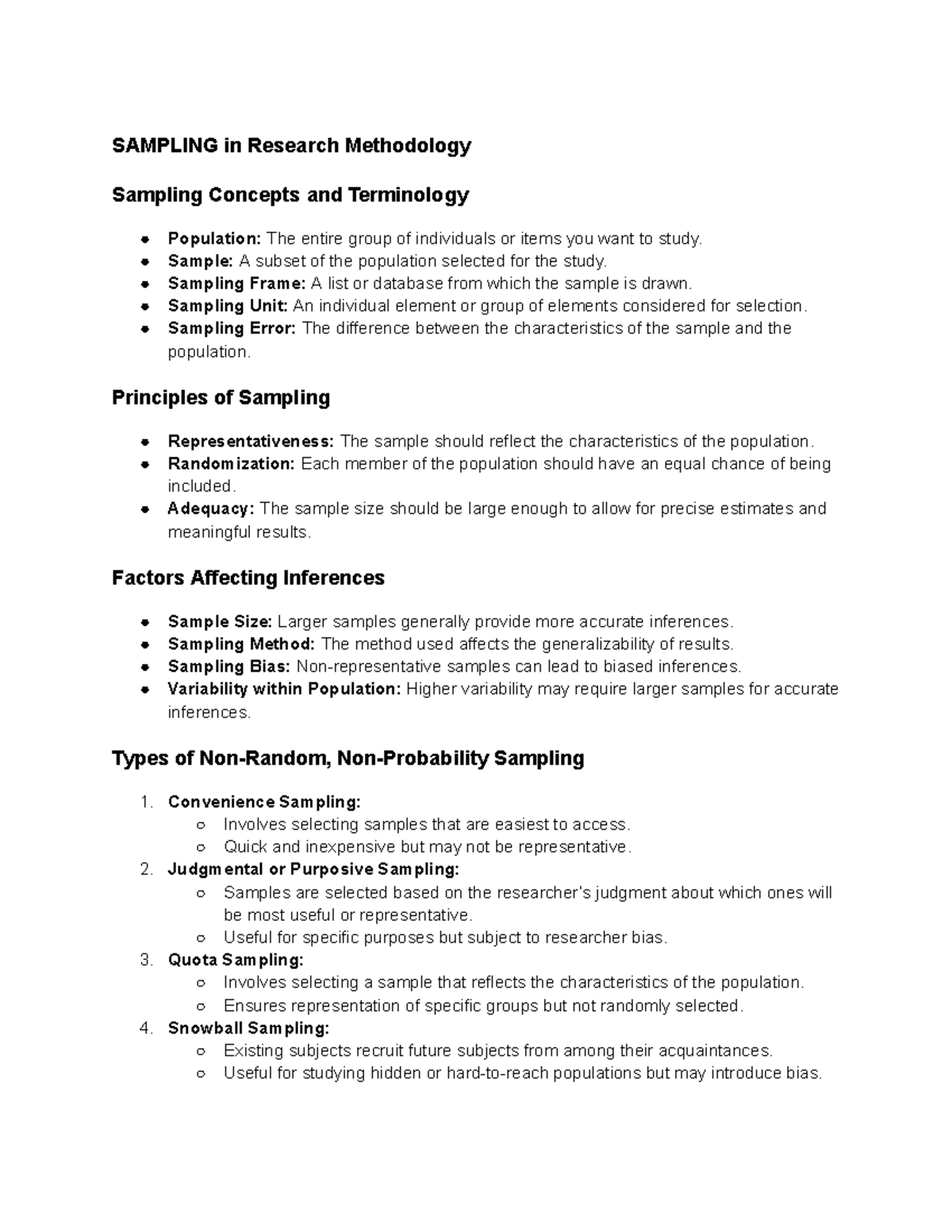 Module 9 - Sampling Concept with Techniques - SAMPLING in Research Methodology Sampling Concepts ...