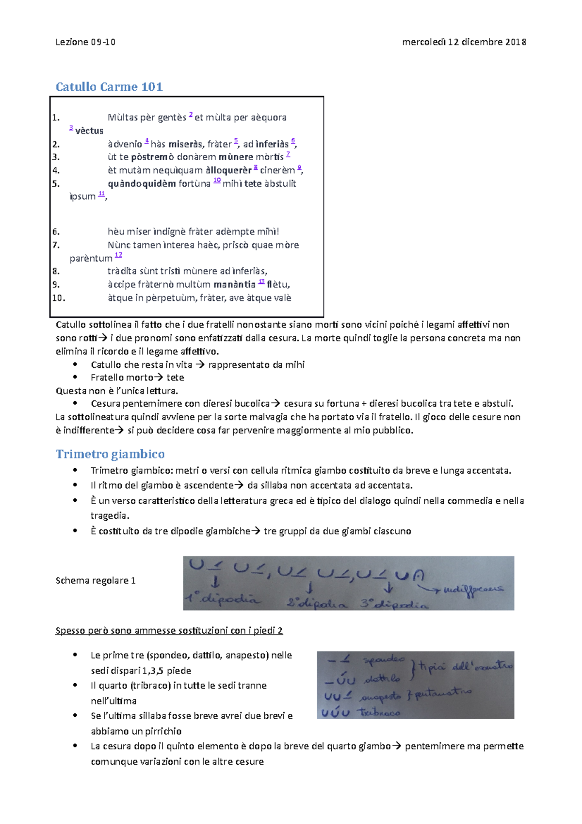 Catullo - carme 101 - Traduzione e metrica spiegata in maniera semplice ...