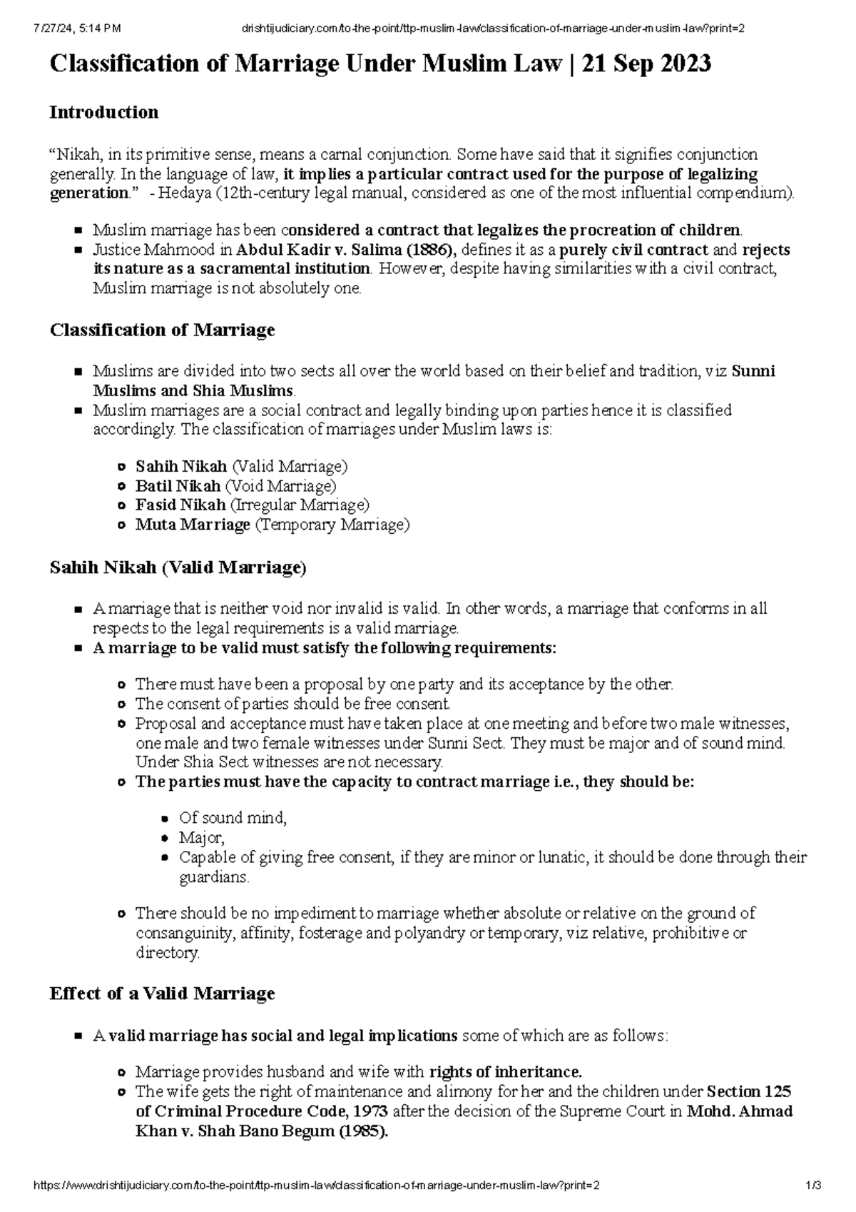 Classification-of-marriage-under-muslim-law print=2 - Classification of Marriage Under Muslim ...