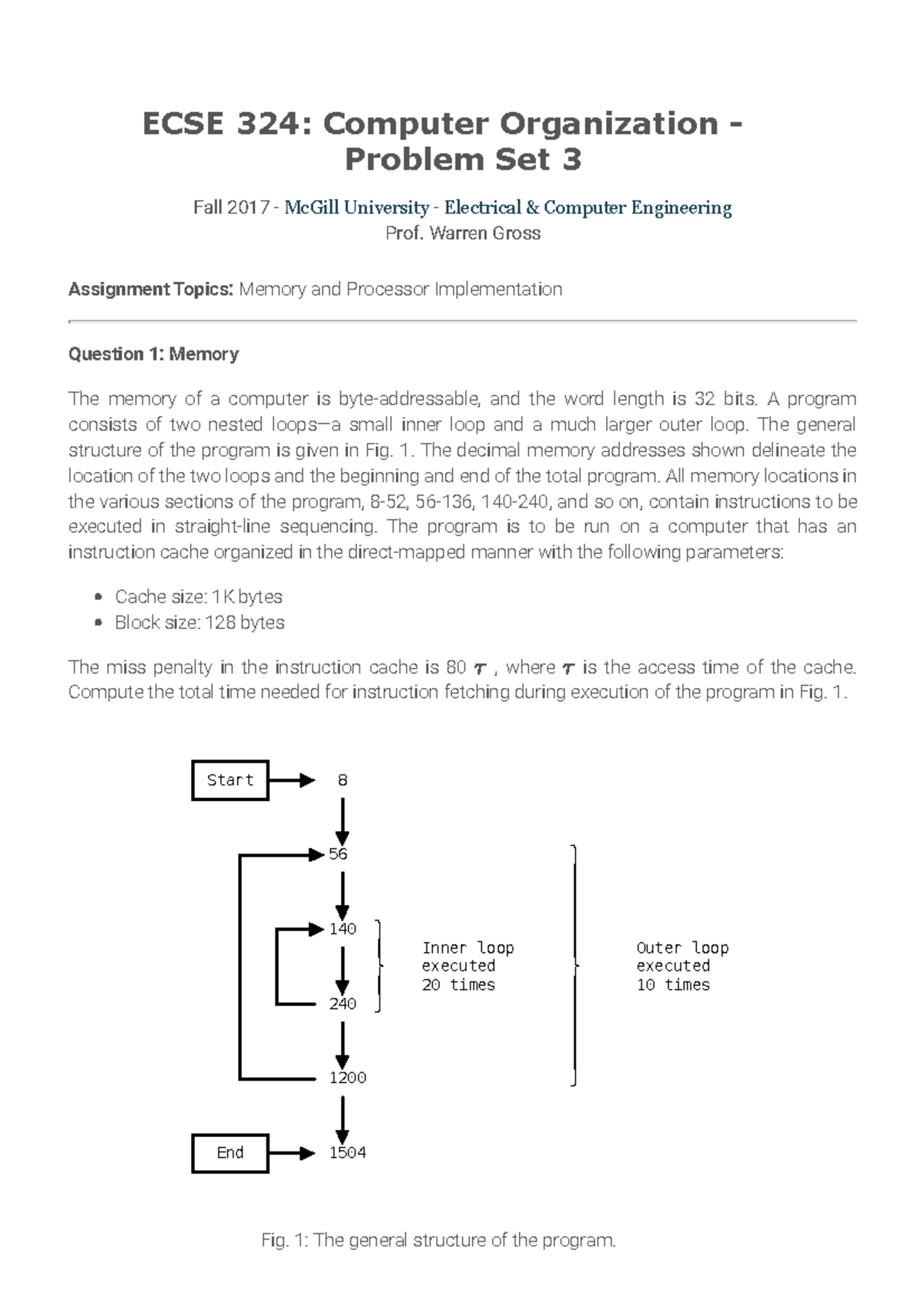 ECSE-324 -Computer-Organization-Problem-Set-3 - ECSE 324: Computer ...