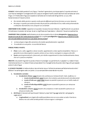 Il lessico (E. Jezek) - LESSICO Classi di parole, strutture, combinazioni Elisabetta Jezek I ...