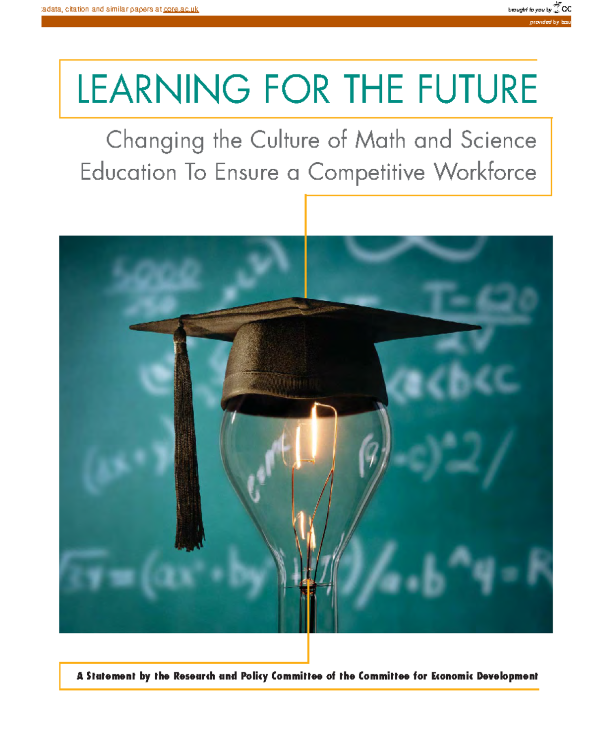 71356451 - Cours - LEARNING FOR THE FUTURE Changing the Culture of Math ...