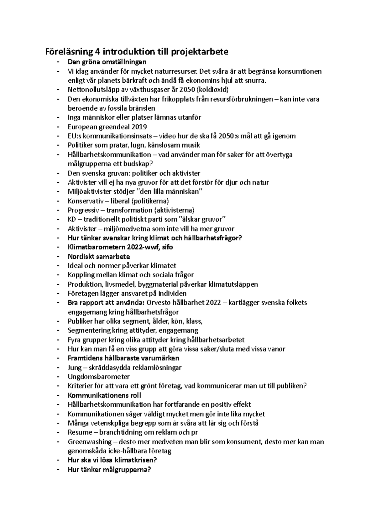 Föreläsning 4 introduktion till projektarbete - Föreläsning 4 ...