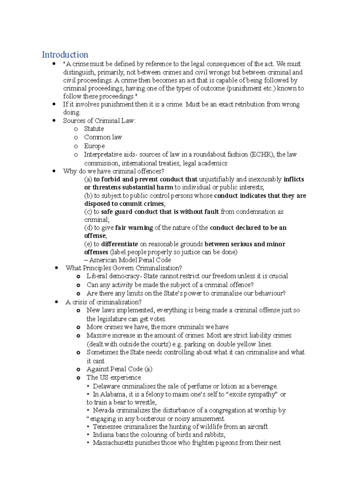 Introduction - William Wilson Lecture Notes - Introduction "A crime ...