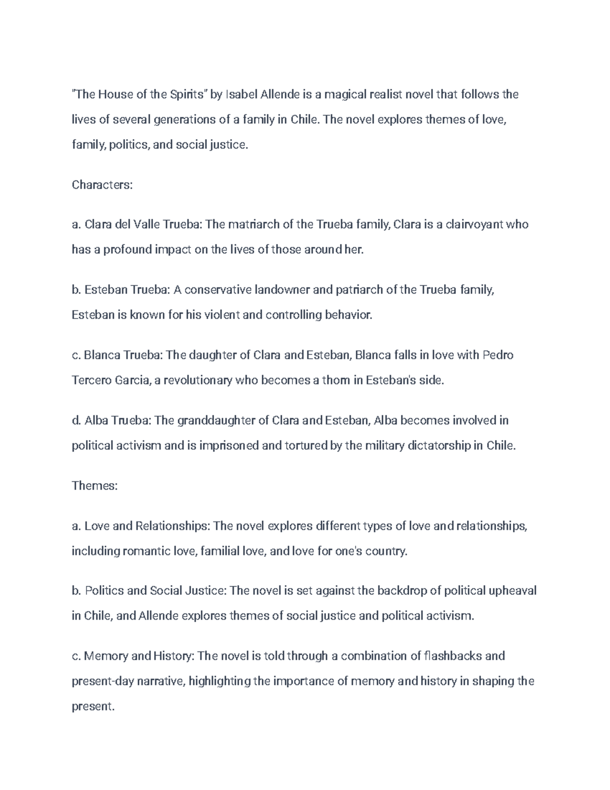 The House of the Spirits by Isabel Allende - "The House of the Spirits ...