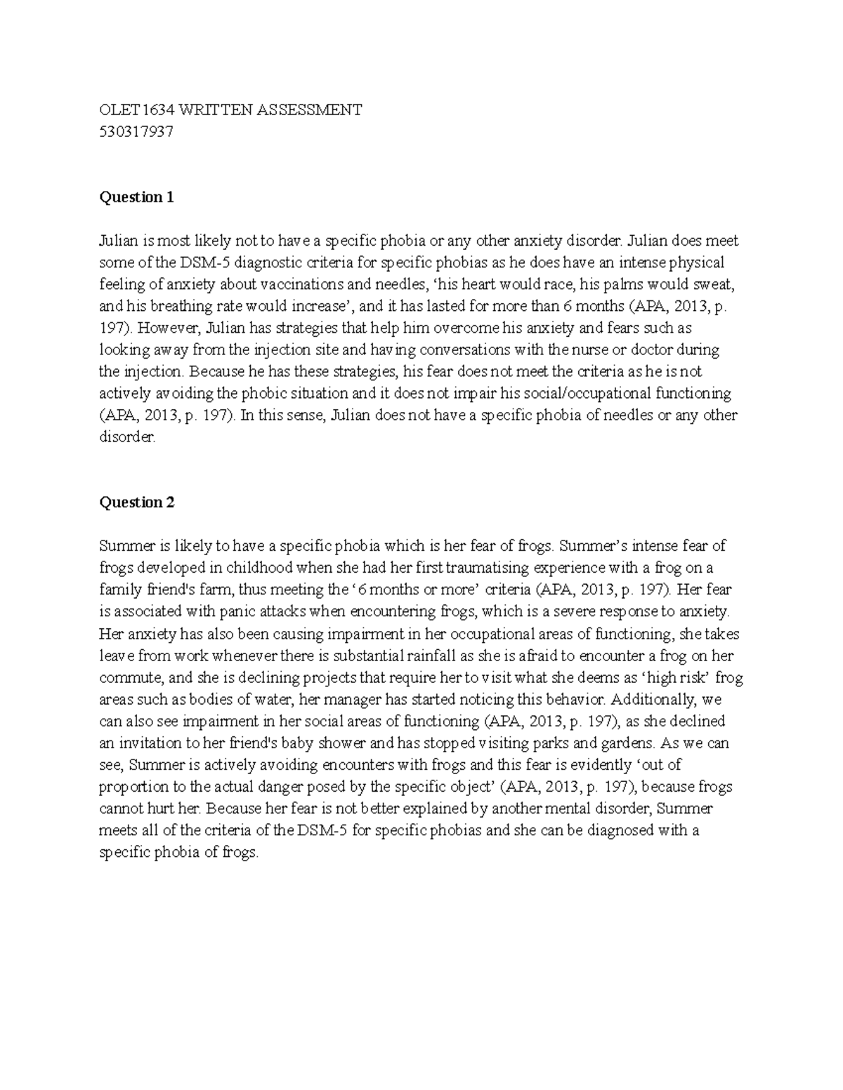 OLET1634 Written Assignment - OLET1634 WRITTEN ASSESSMENT 530317937 ...