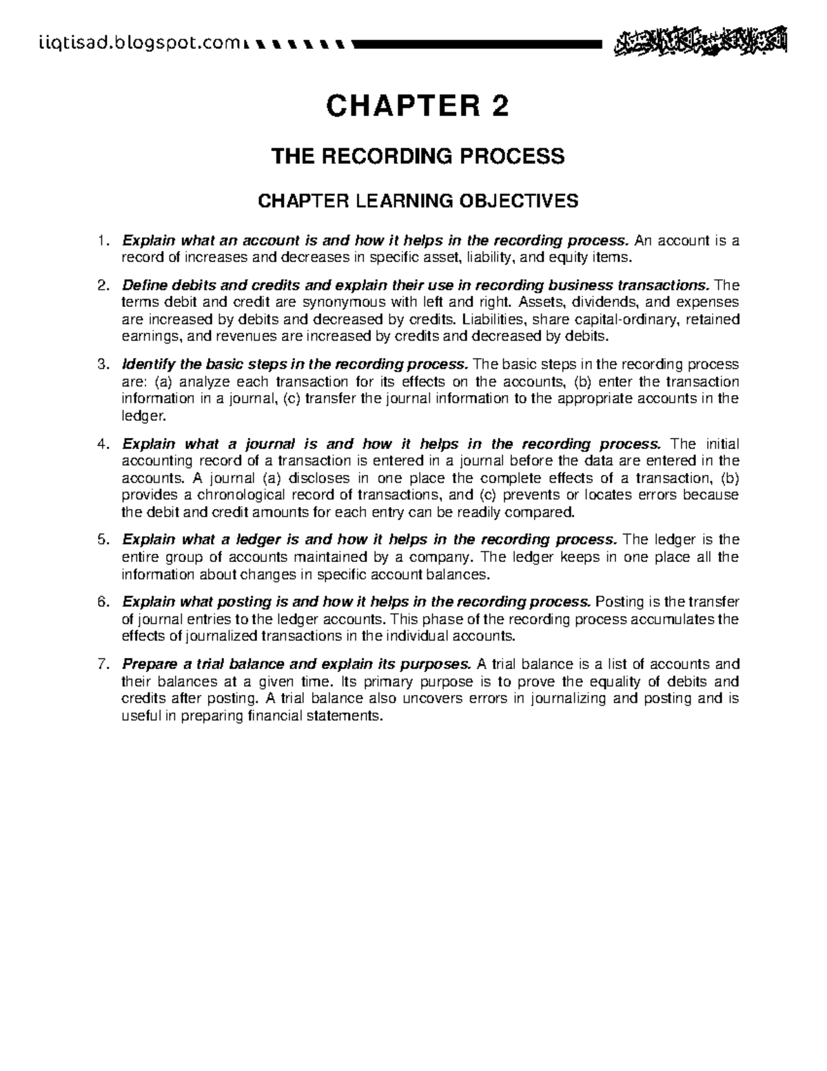 Ch02 - accepting 101 test bank chapter 2 - CHAPTER 2 THE RECORDING ...