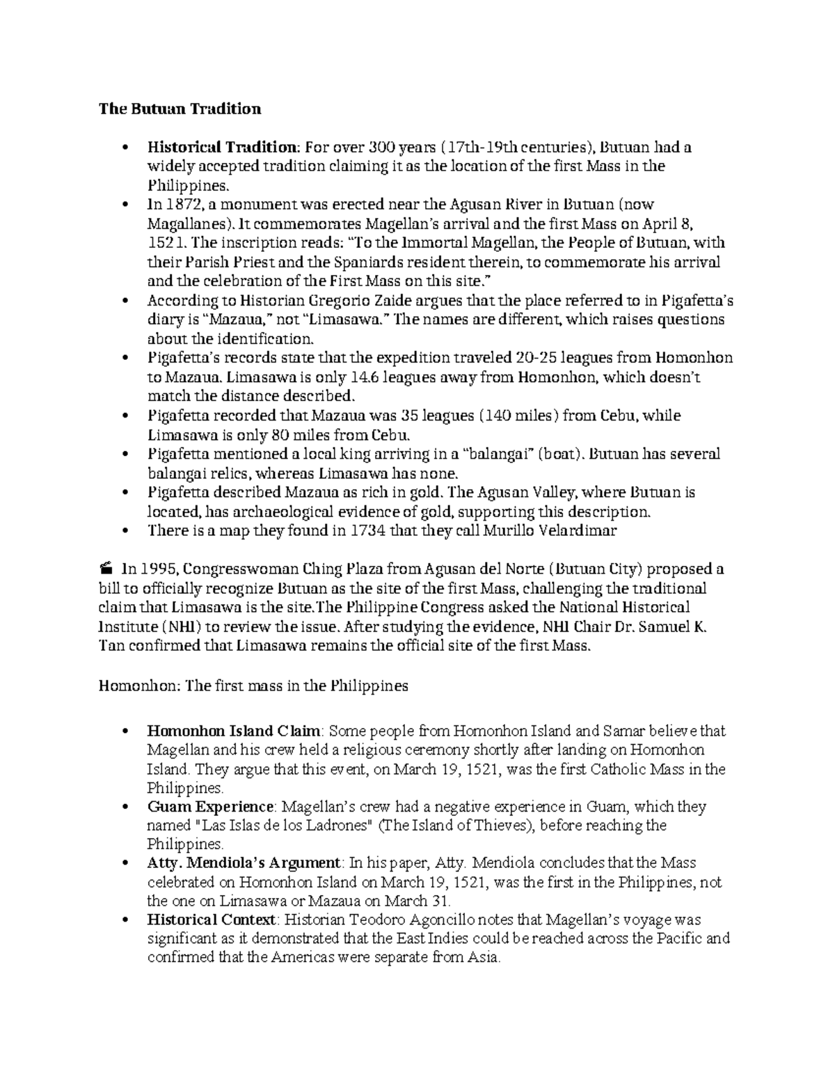 The Butuan and homonhon - The Butuan Tradition Historical Tradition ...