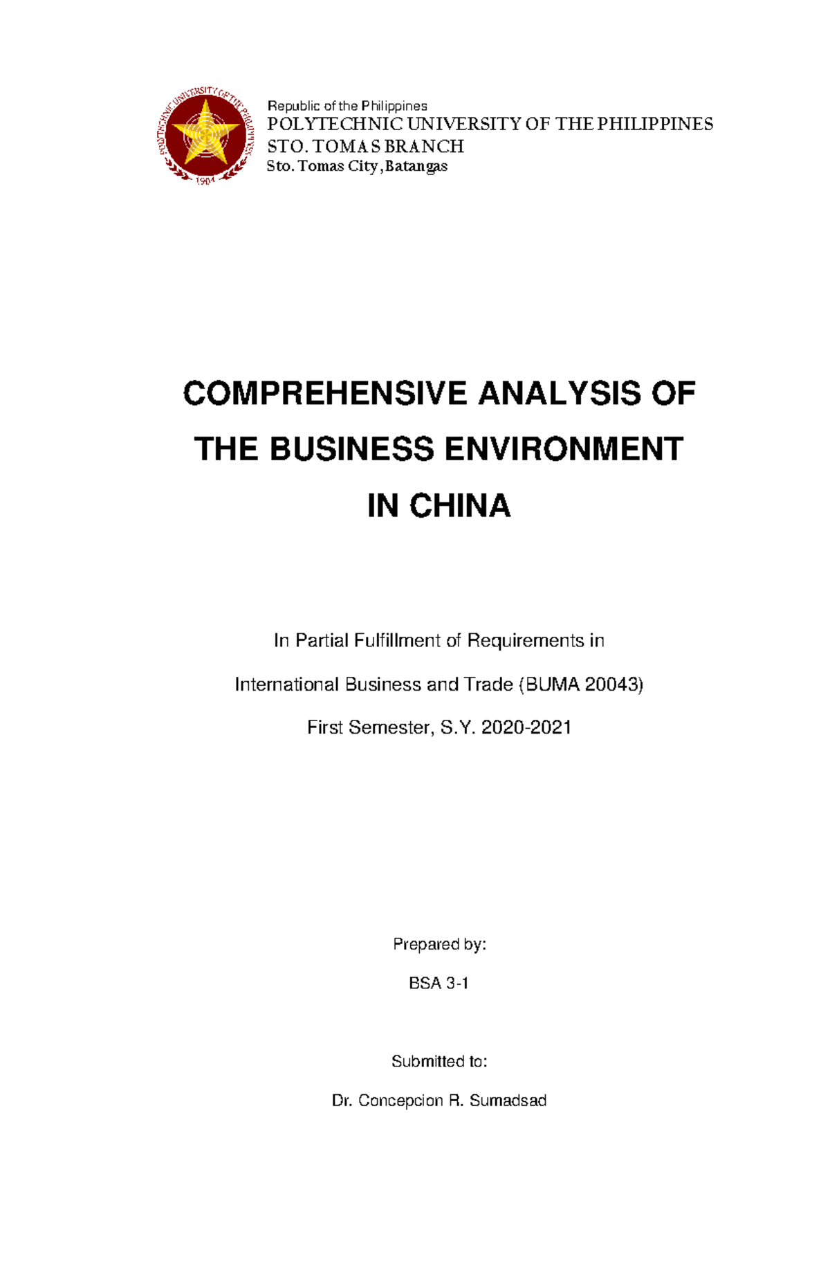 Political environment Research - Republic of the Philippines ...