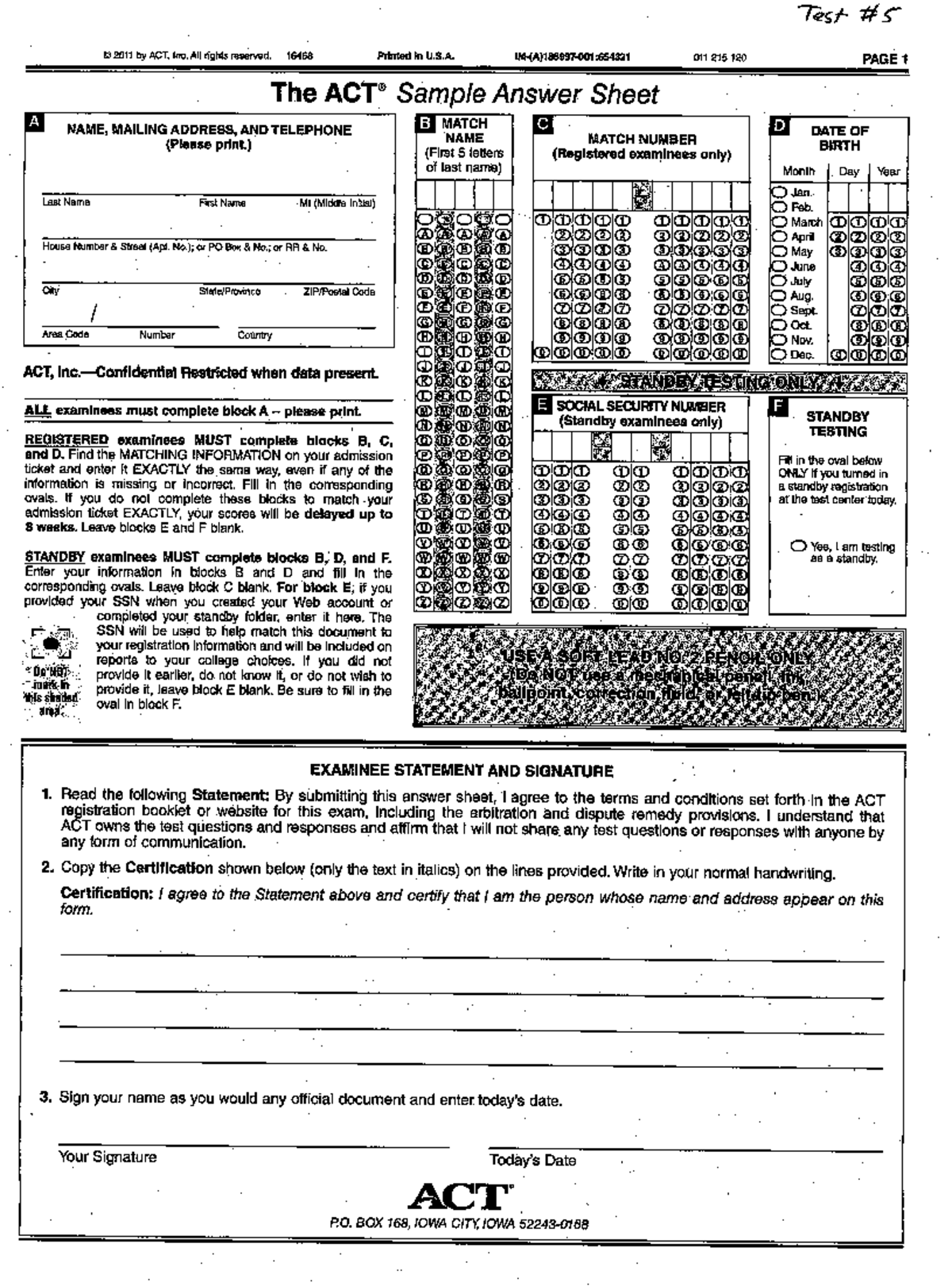 Test #5 - The Real ACT Prep Guide - Studocu
