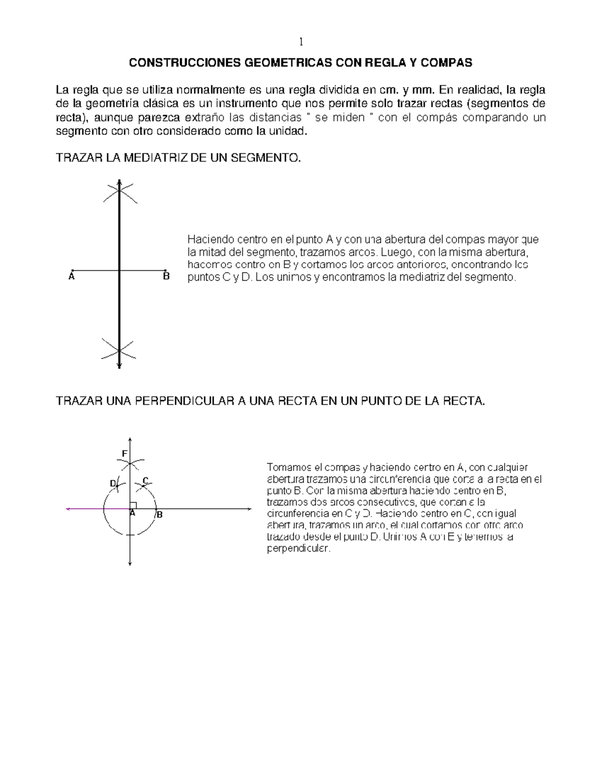 Construcciones Geometricas CON Regla Y Compas - CONSTRUCCIONES ...