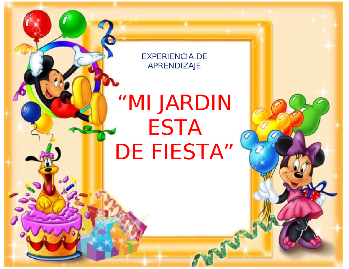 Experiencia DE Aprendizaje Semana DE LOS Jardines - EXPERIENCIA DE ...