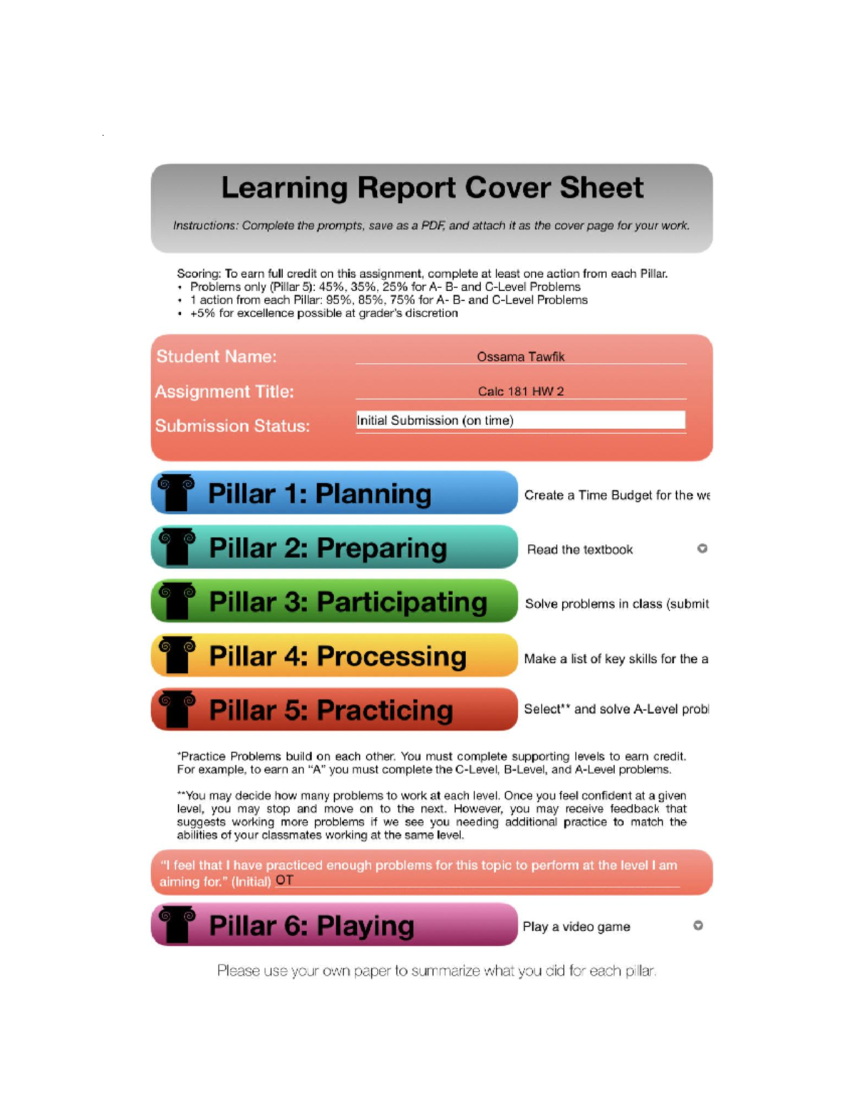 MATH 181 HW two - Calculus 1 (Math 181) practice problemes from the ...