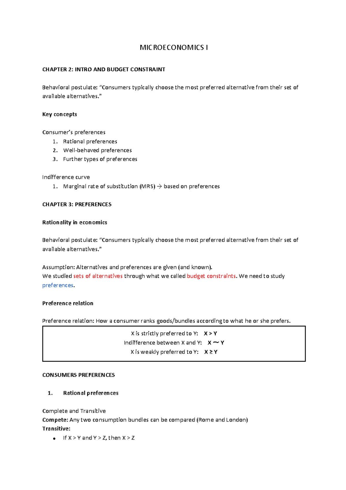 Microeconomics I - Warning: TT: undefined function: 32 Warning: TT: undefined function: 32 ...