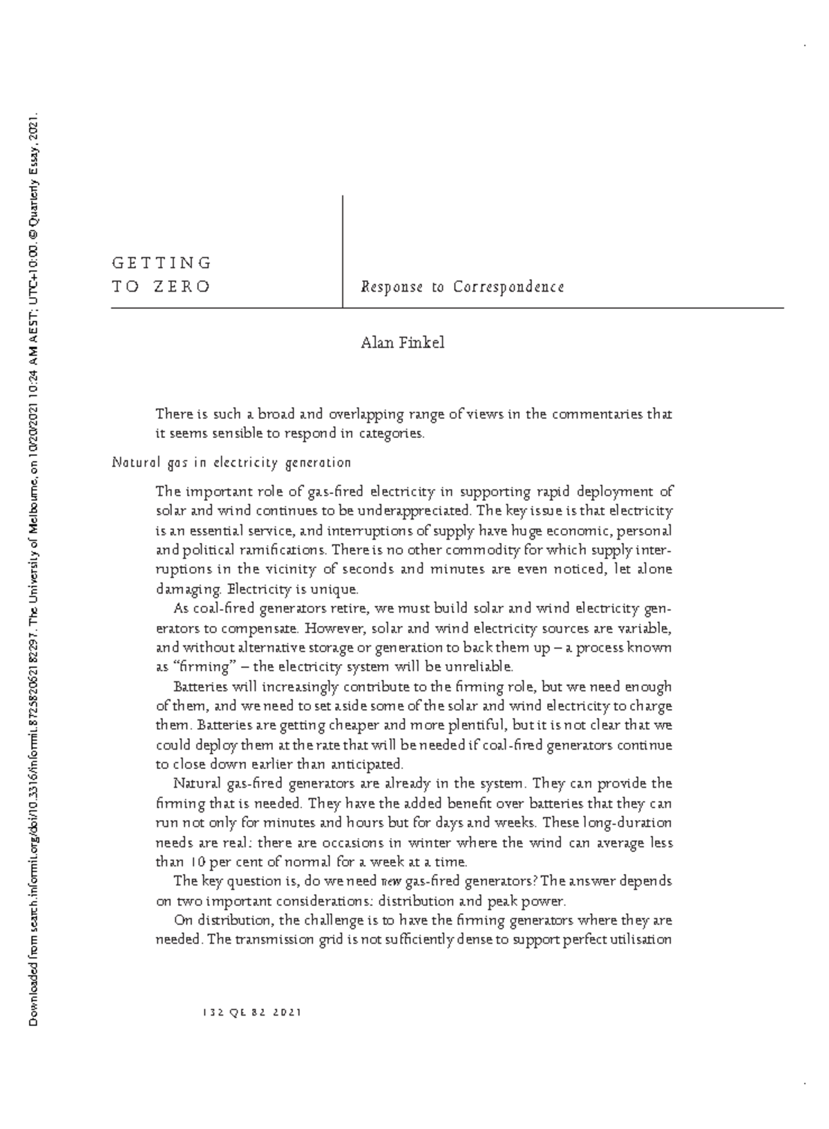 Alan finkel - read - 1 3 2 Q E 8 2 2 0 2 1 G E T T I N G T O Z E R O R ...
