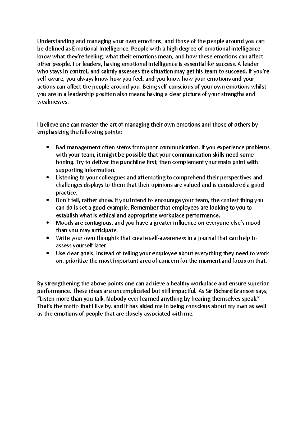 PLD2 - Gifty Parker - Understanding and managing your own emotions, and ...
