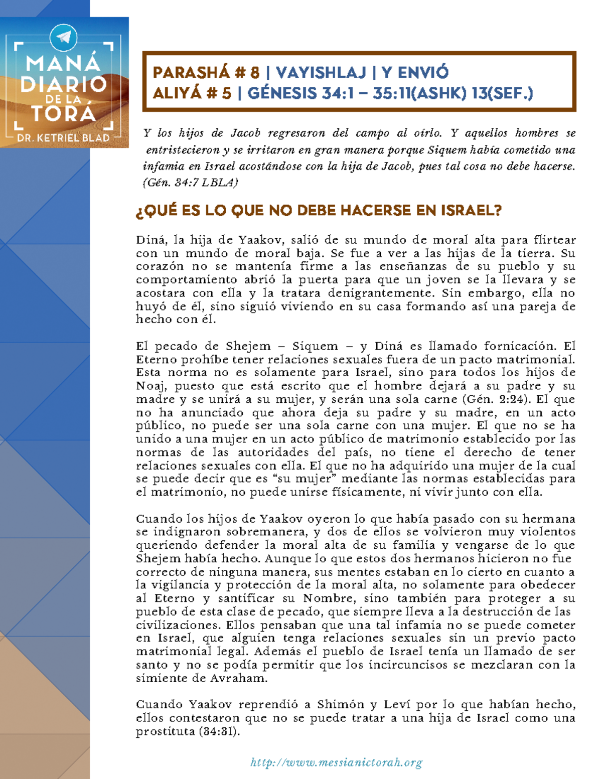 5 Aliya DE LA Parasha 8 Vayislhaj - Parashá # 8 | VaYishlaj | Y envió ...