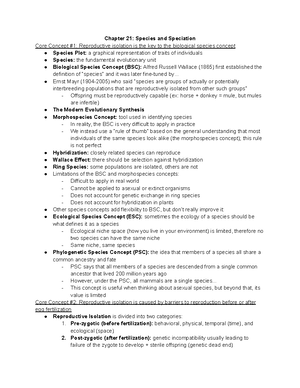 Biology Chapter 20 Study Guide - Chapter 20: Evolution Textbook Notes ↪ ...