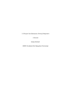 CYB 260 7-3 Project Three Submission Service Level Agreement Requirement Recommendations Zemas ...
