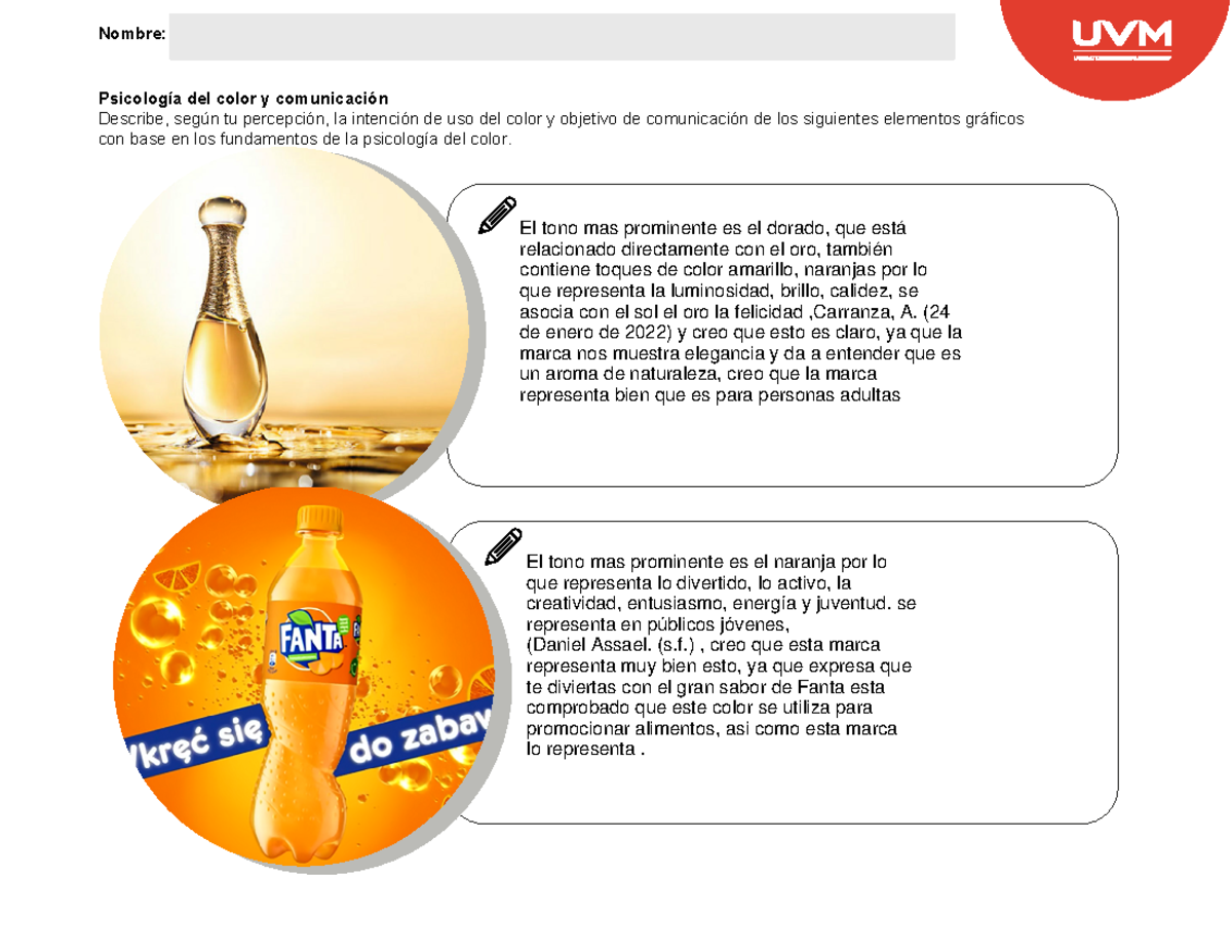 uso del Color y su psicologia - Teoria y manejo del color - Nombre ...