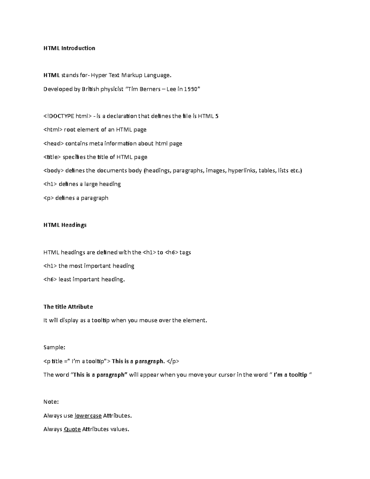 Web System Html Introduction Topic 1 Html Introduction Html Stands For Hyper Text Markup