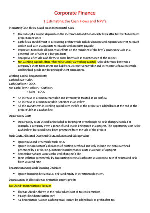 Corporate Finance Examples and Solutions - Corporate Finance Examples ...