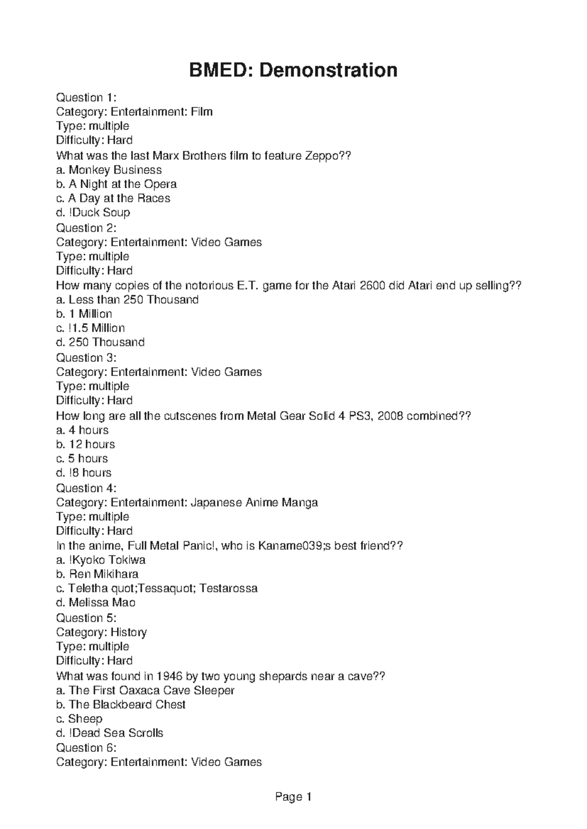 BMED159 Study Guide 4 - fffdfd dffffd - BMED: Demonstration Question 1 ...