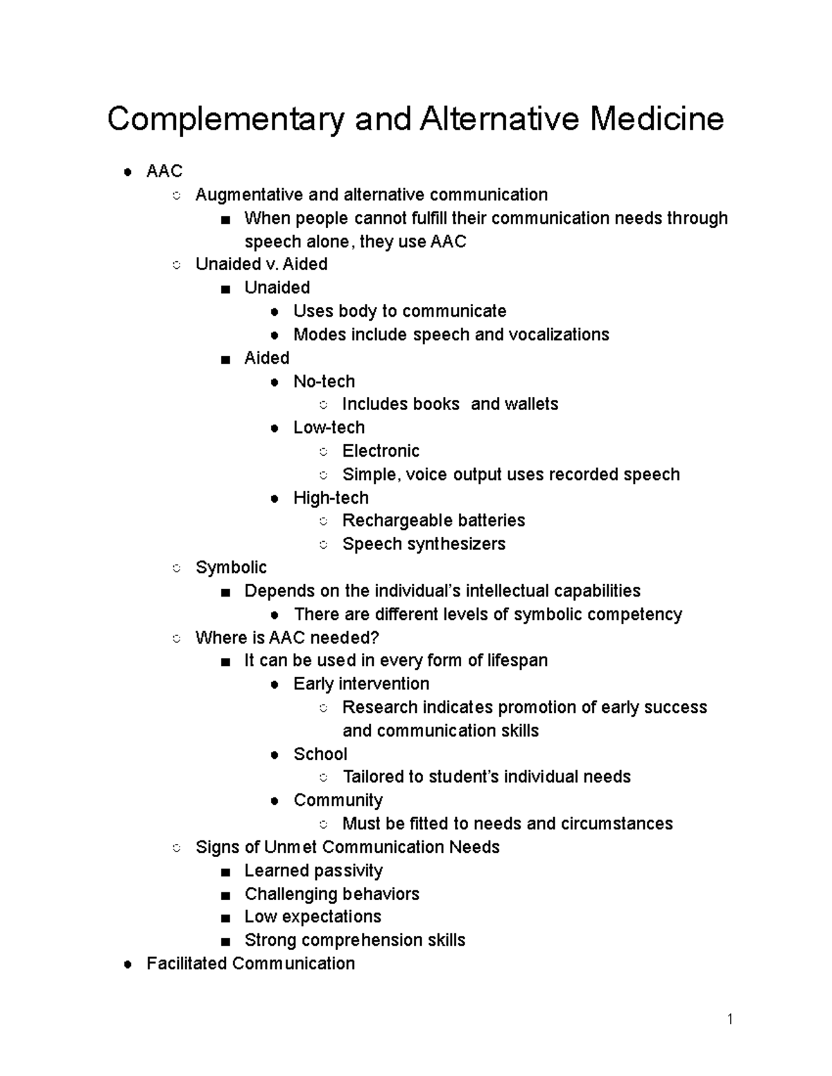 4E Lecture notes - Complementary and Alternative Medicine AAC ...