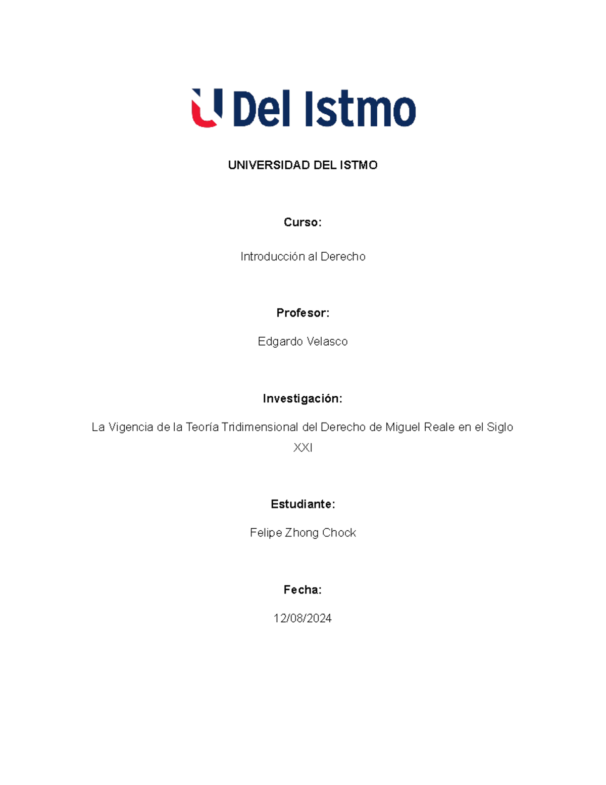La Vigencia de la Teoría Tridimensional del Derecho de Miguel Reale en ...