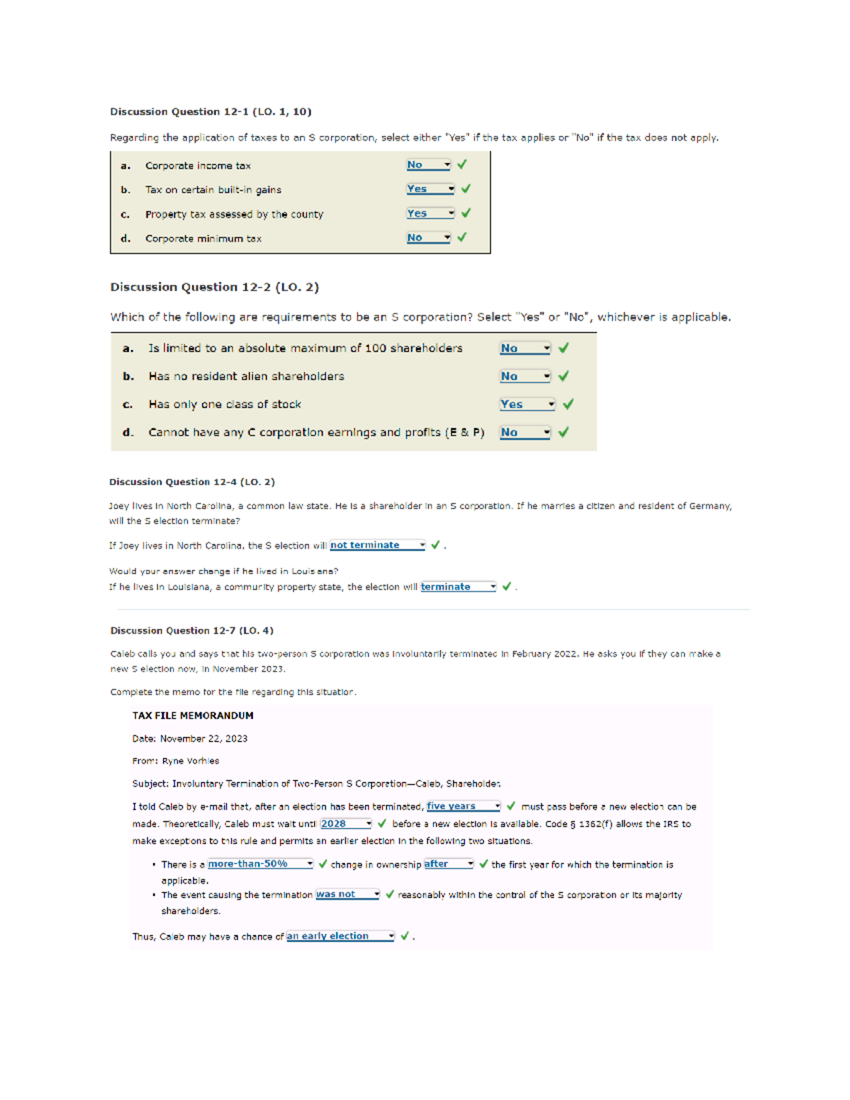 Chap 12 answers - cengage homework - The person ‘J’ basis is reduced to ...