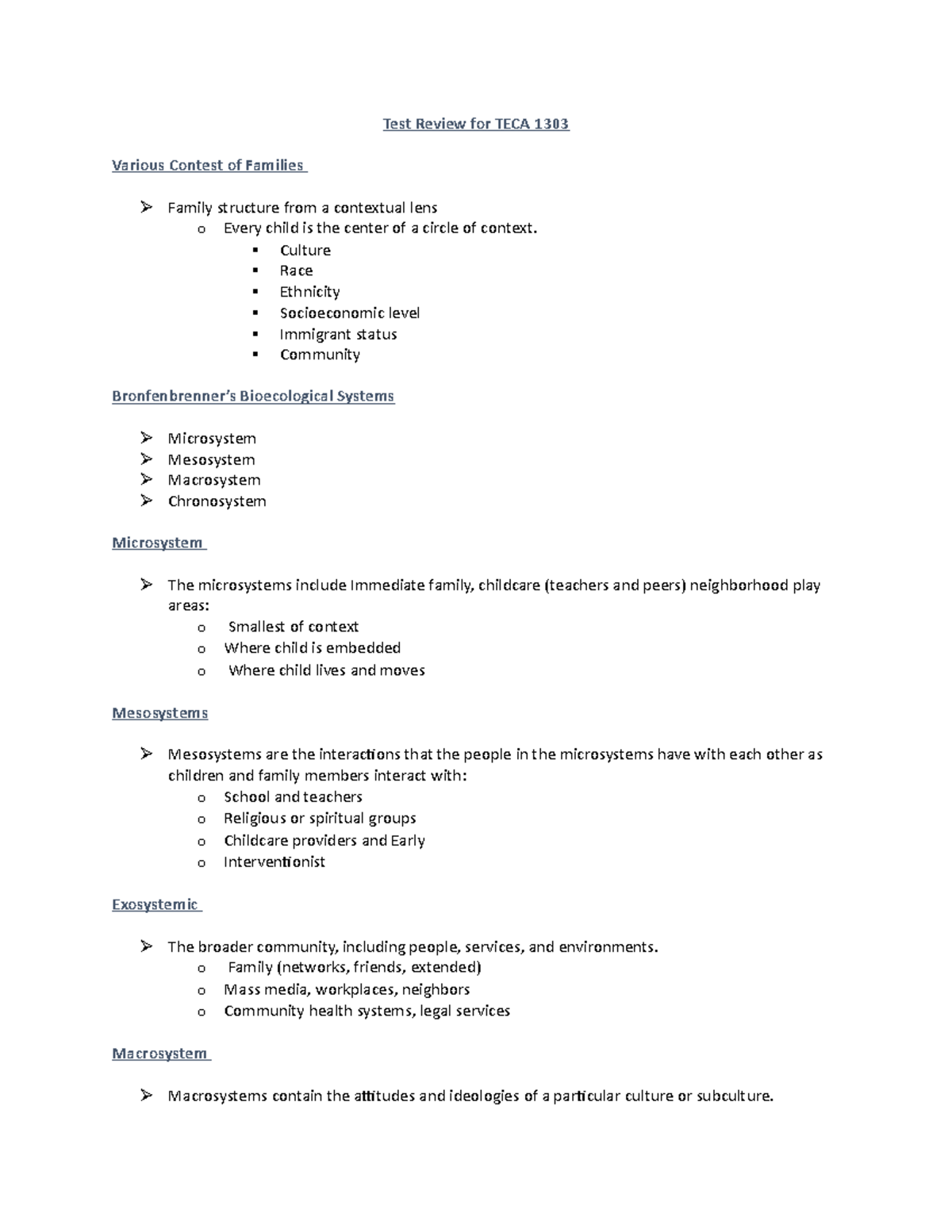 Test Review for TECA 1303 - Test Review for TECA 1303 Various Contest ...