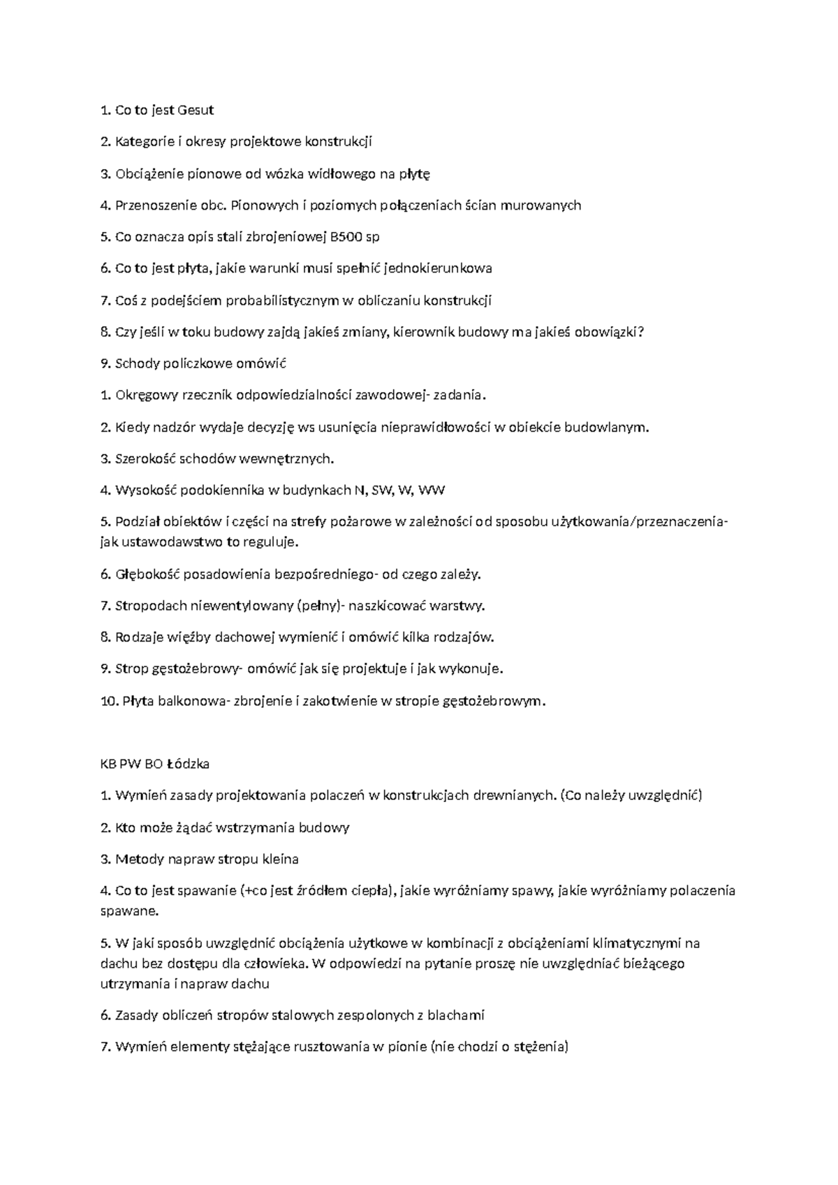 Zestawy pytań z lat poprzednich - Co to jest Gesut Kategorie i okresy ...
