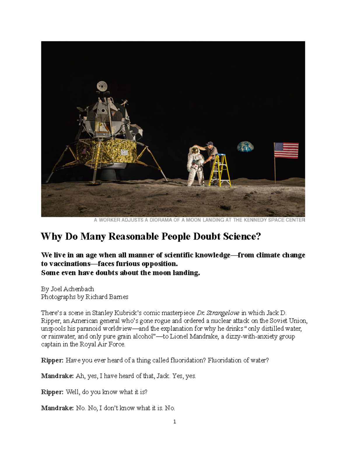 Why Do Many Reasonable People Doubt Science - Some even have doubts ...