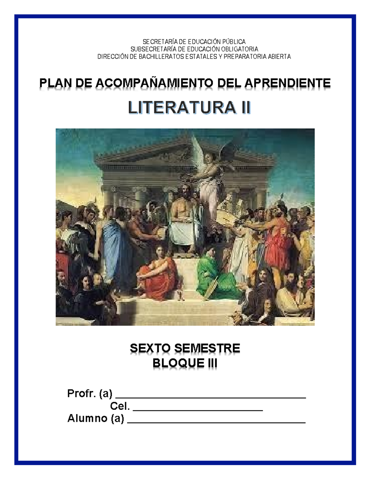 Literatura II semestre B - SECRETARÍA DE EDUCACIÓN PÚBLICA ...