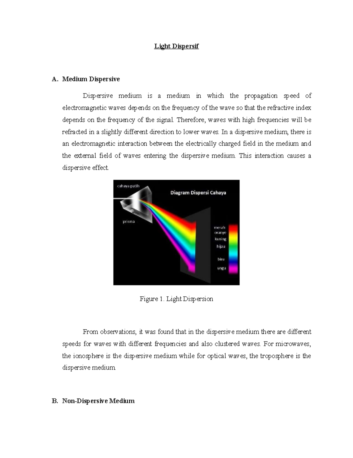 Light Dispersif - Medium Dispersive Dispersive medium is a medium in ...