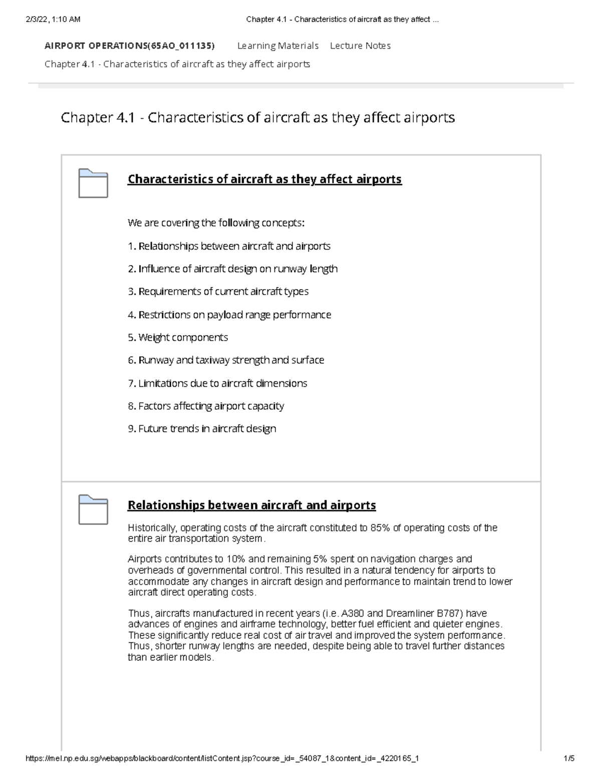Chapter 4.1 - Characteristics of aircraft as they affect - Airports ...