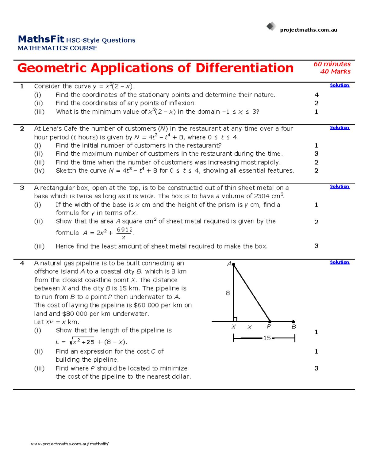 Geometric Applications of Differentiation - Studocu