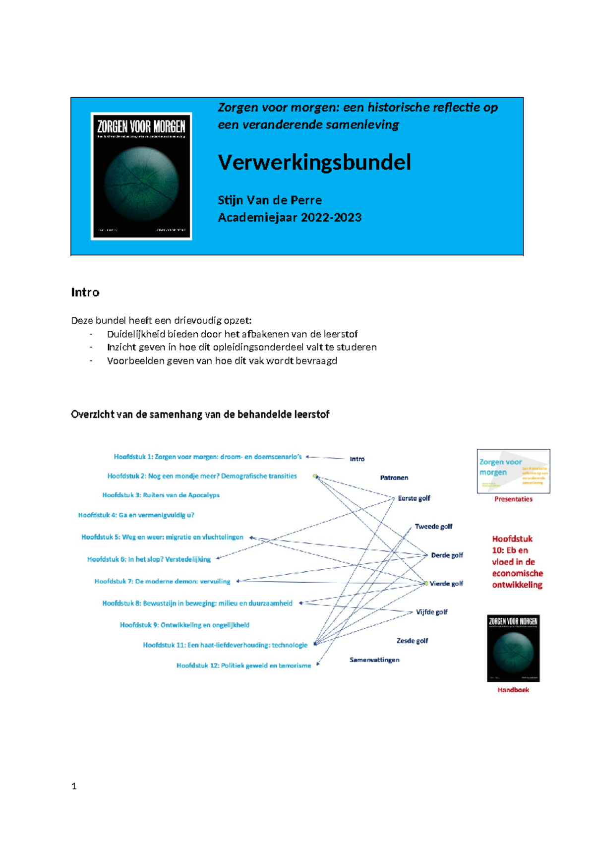 Verwerkingsbundel - Zorgen voor morgen: een historische reflectie op ...