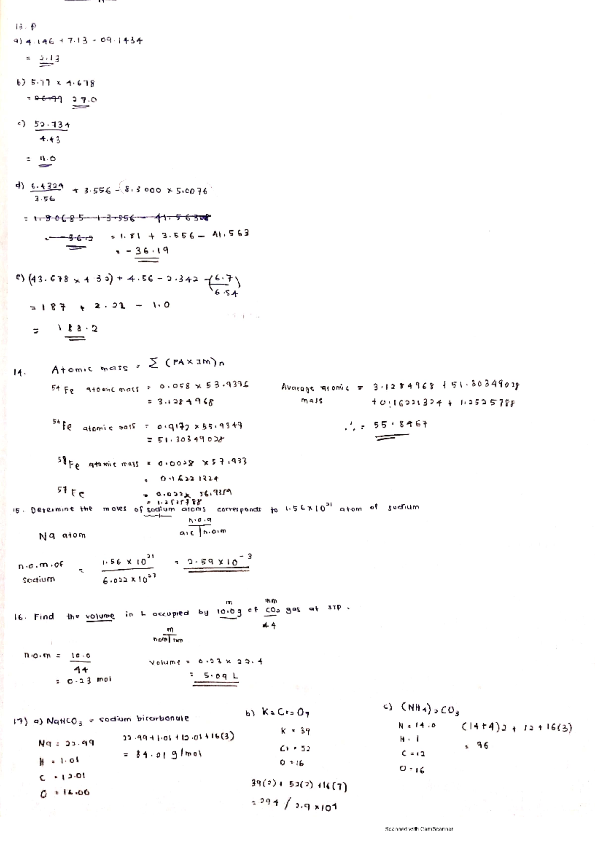 Tutorial 2 CHM092 - foundation in science - Studocu