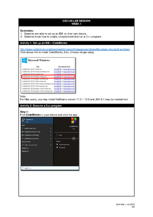 CSC128 week 02 lab session with comment - Computer & Information ...