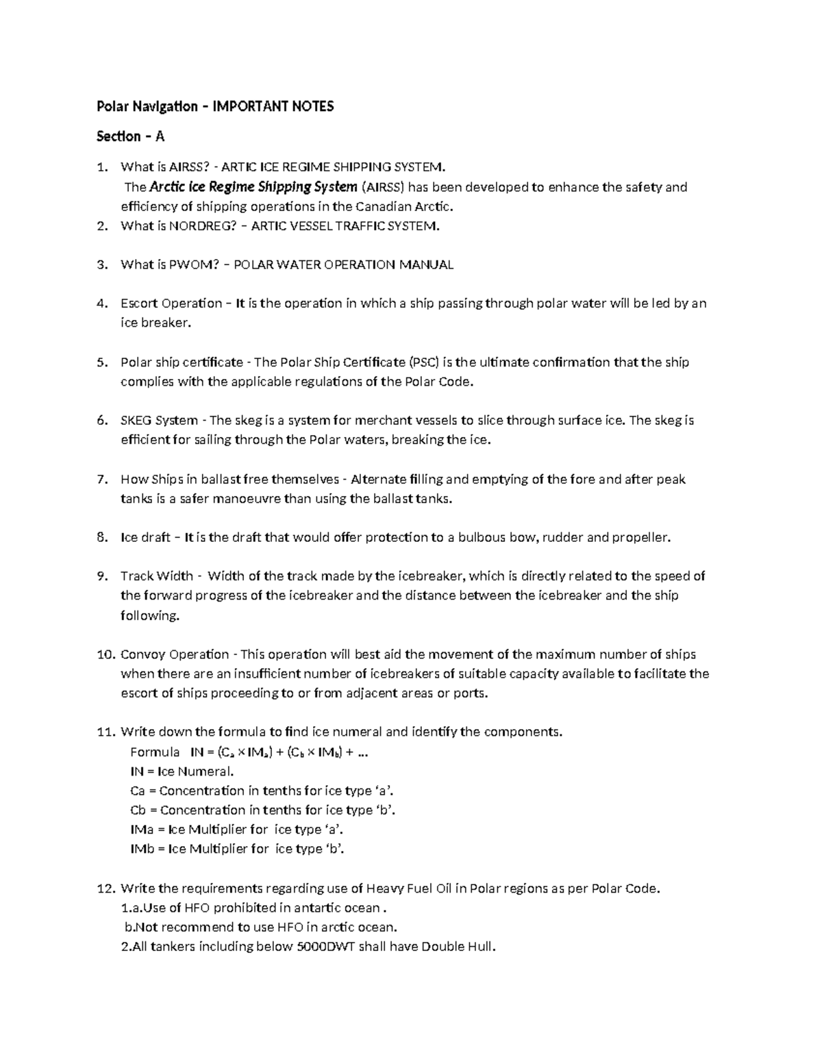 Polar Navigation important notes - ####### Polar Navigation – IMPORTANT ...