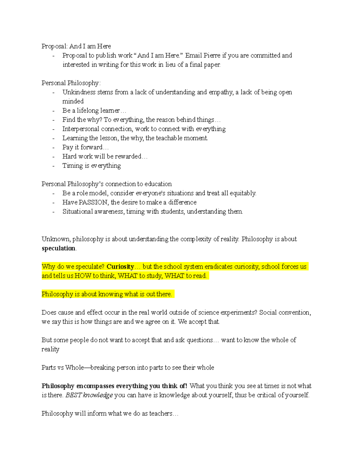 1 25 - Dr. Pierre W. Orelus - Proposal: And I am Here - Proposal to publish work “And I am Here ...