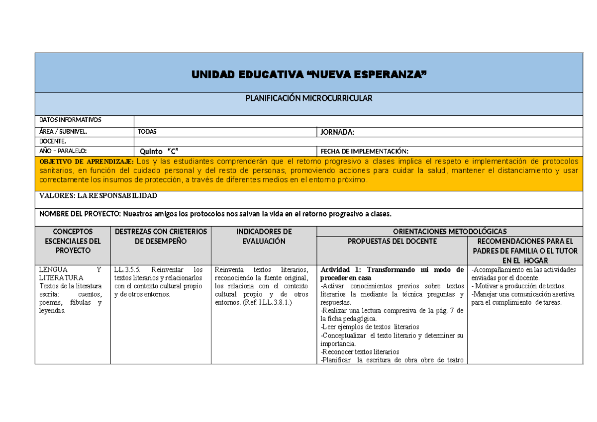 01PFP López B 20 21 - Planificación Curricular - UNIDAD EDUCATIVA ...