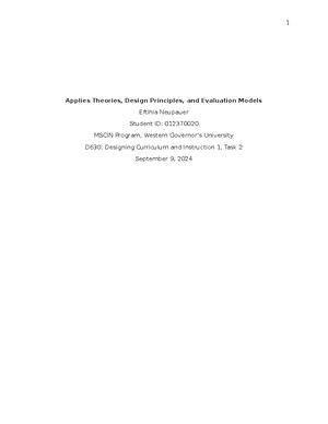 D630 Task 4-WGU Curriculum Map Template - WGU Curriculum Map Template ...