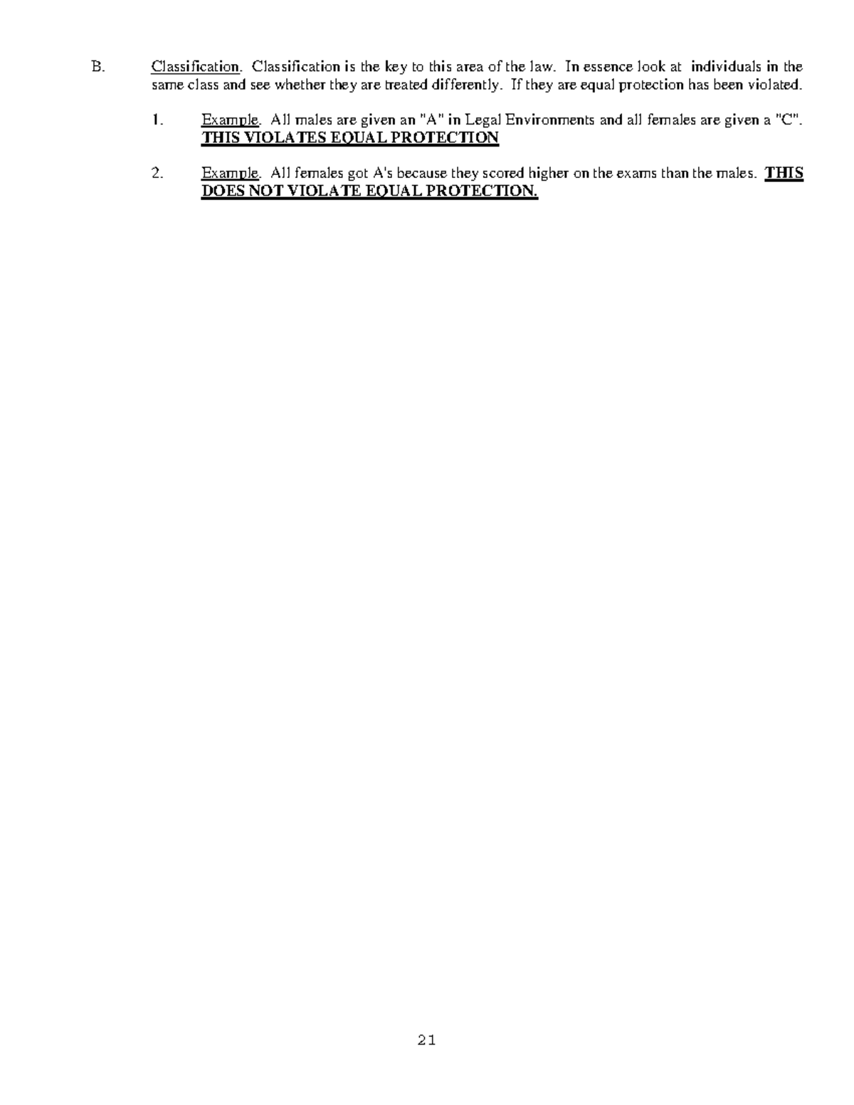 C - Lecture notes 1 - B. Classification. Classification is the key to ...